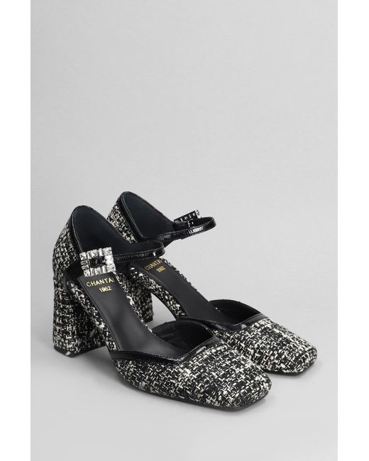 Chantal Pumps In Black Wool | Lyst