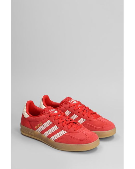 adidas Gazelle Indoor Sneakers in Red | Lyst