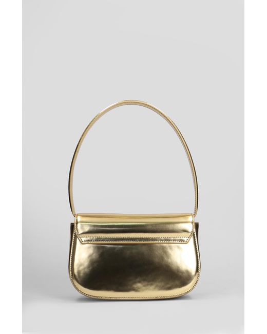DIESEL 1 Dr Shoulder Bag In Gold Leather in Metallic | Lyst