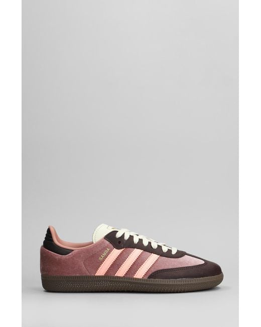 adidas Samba Og Sneakers In Brown Velvet | Lyst