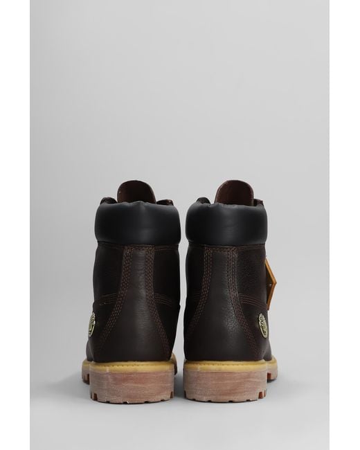 Timberland Premium 6 In Lace Combat Boots In Brown Leather in Black for ...