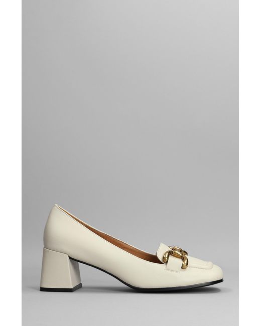 Bibi Lou Pumps In White Leather Lyst