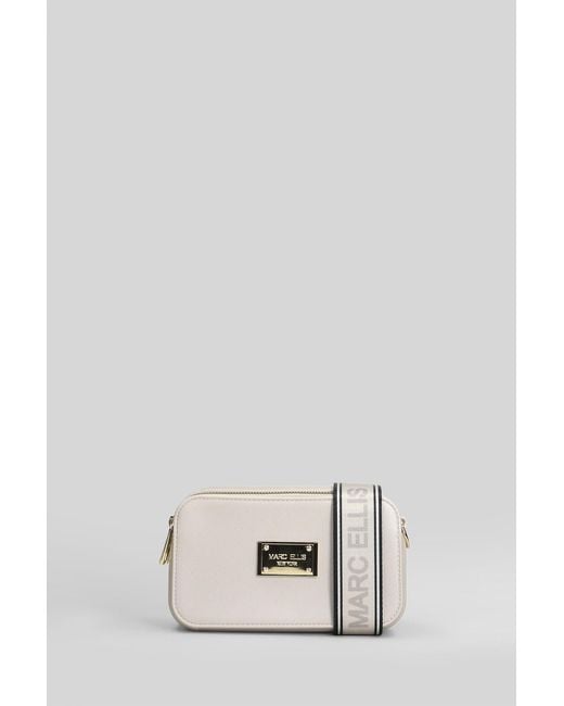 Marc Ellis Flat Marc Shoulder Bag In Taupe Faux Leather in Gray | Lyst