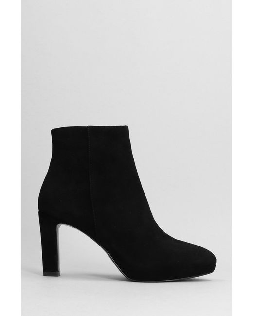 Bibi Lou High Heels Ankle Boots In Black Leather Lyst