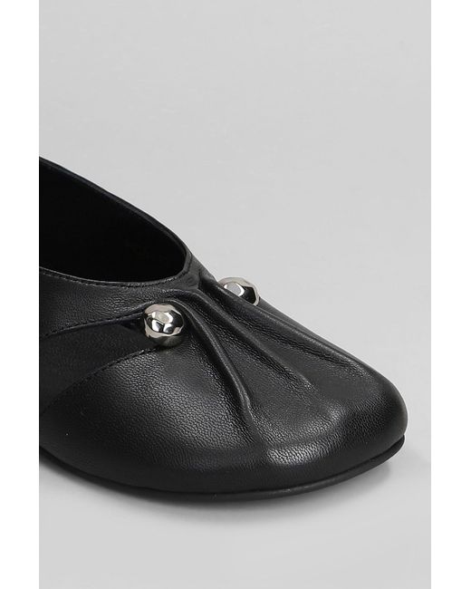 Alohas Ravena Ballet Flats In Black Leather in Gray | Lyst
