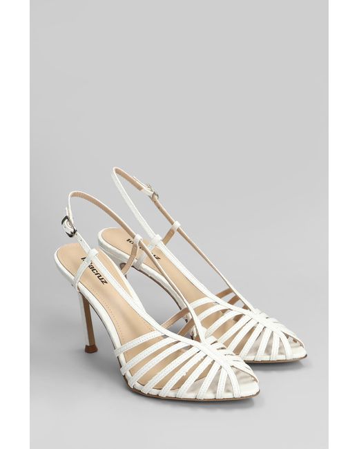 Lola Cruz Diana 95 Sandals In White Leather | Lyst