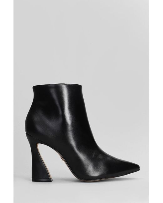 Carrano High Heels Ankle Boots In Black Leather | Lyst