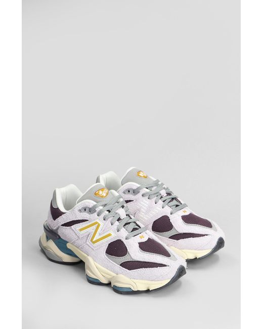 New Balance 9060 Sneakers In Viola Suede And Fabric in White | Lyst