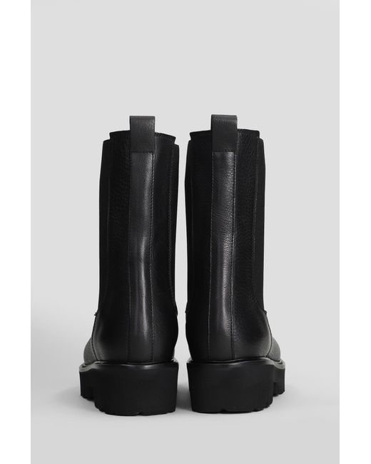 Anna F. Combat Boots In Black Leather | Lyst