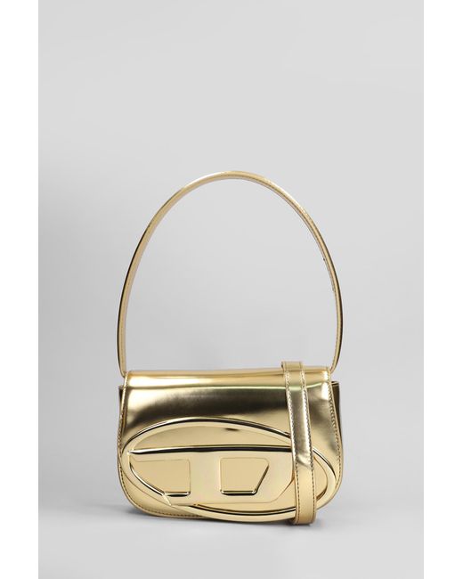DIESEL 1 Dr Shoulder Bag In Gold Leather in Metallic | Lyst