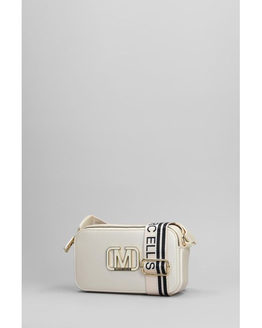 Marc Ellis Flat Marc Shoulder Bag In Beige Faux Leather in Natural | Lyst