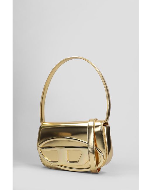 DIESEL 1 Dr Shoulder Bag In Gold Leather in Metallic | Lyst