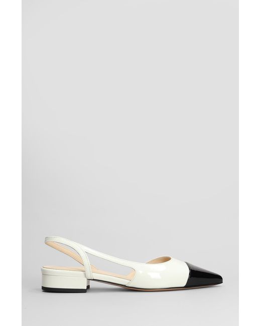 Anna F. Ballet Flats In Beige Patent Leather in Natural | Lyst