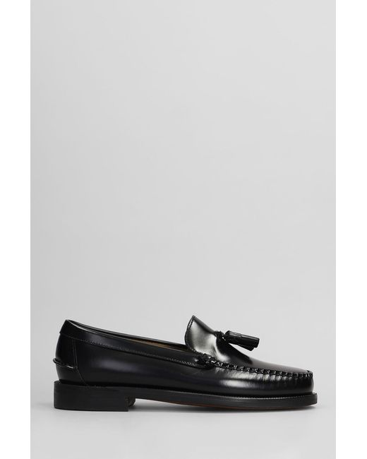 Sebago Classic Will Loafers In Black Leather in Gray for Men | Lyst