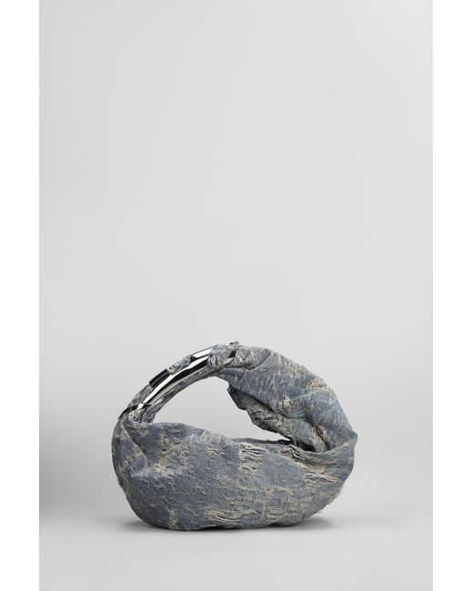 DIESEL Grab D Hobo Shoulder Bag In Blue Cotton in Gray | Lyst