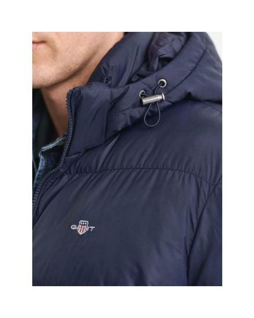GANT Evening Active Cloud Mid Length Jacket in Blue for Men | Lyst UK