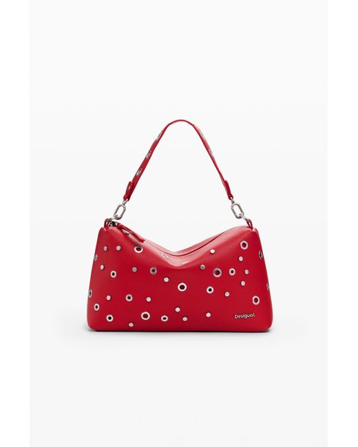 Desigual Studded Handbag in Red | Lyst UK