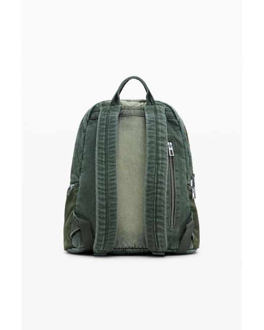 Desigual Large Combined Denim Backpack in Green | Lyst UK