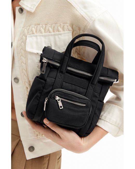 Desigual Xs Multi-Position Voyager Backpack in Black | Lyst