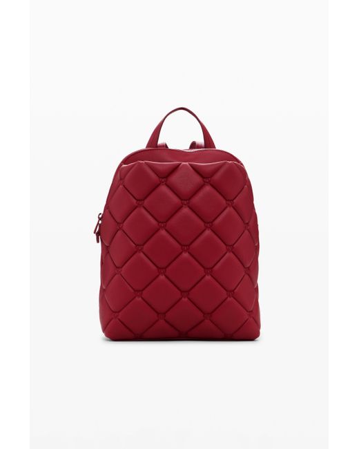 Desigual Padded Logo Backpack in Red | Lyst
