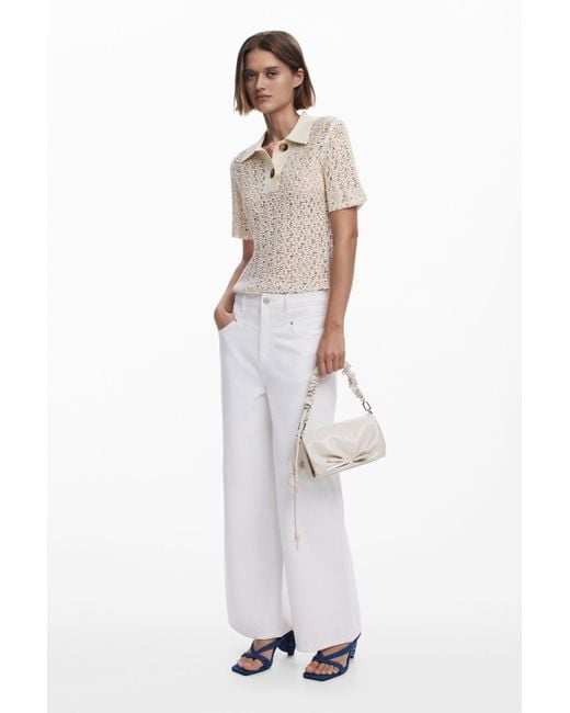 Desigual Shiny Bow Bag in White | Lyst