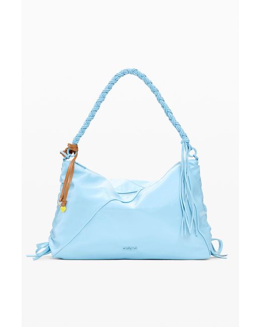 Desigual Big Shiny Bag, Polyurethane in Blue | Lyst UK