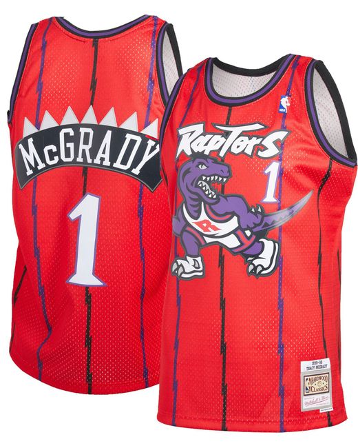 Mitchell And Ness 1998 Toronto Raptors Tracy Mcgrady Red Hardwood
