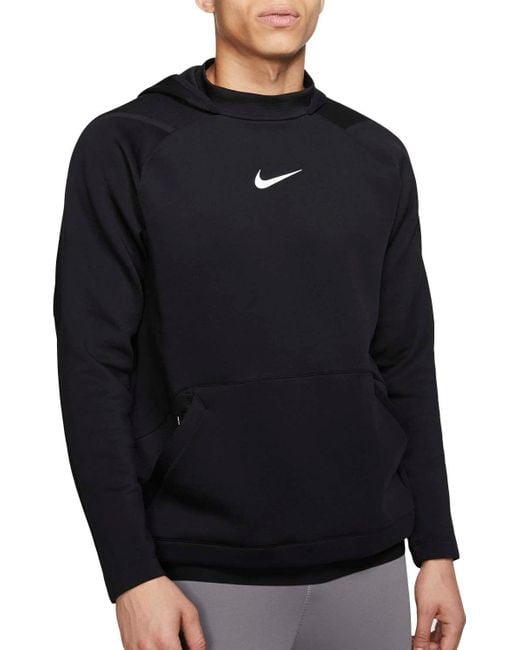 Nike Pro Pullover Fleece Hoodie (black) - Clearance Sale for Men - Save ...