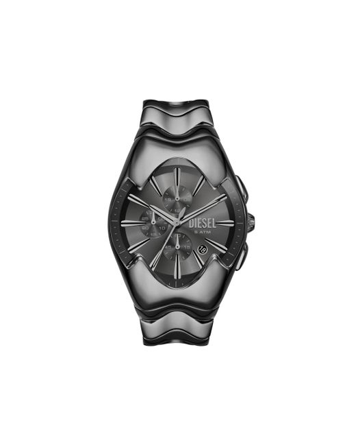 DIESEL Mercurial Stainless Steel Watch in Black for Men | Lyst