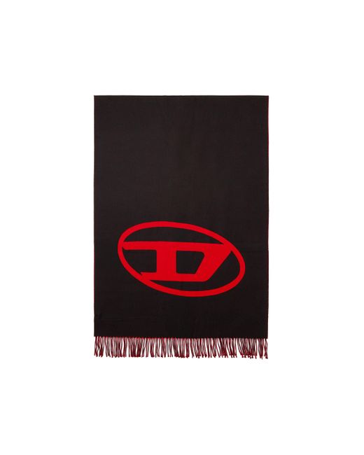 DIESEL Reversible Two Tone Wool Scarf in Red for Men | Lyst UK