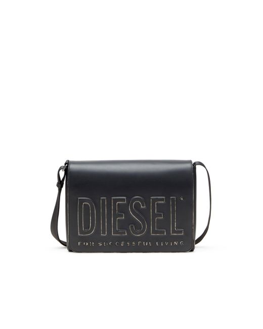DIESEL Dsl 3d-messenger Bag In Brushed Pu in Black for Men | Lyst