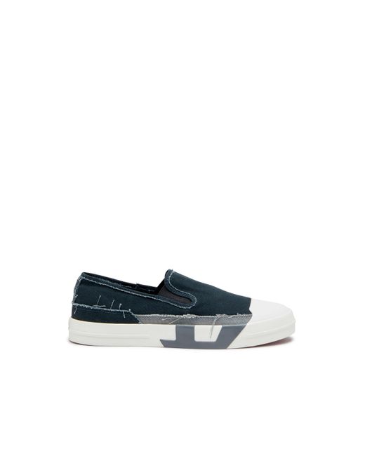 DIESEL S-d-verse-slip-on Sneakers In Frayed Canvas in Blue for Men | Lyst