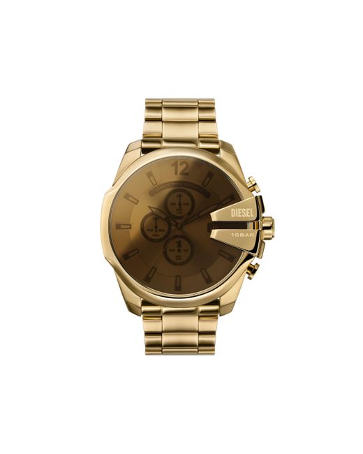 DIESEL Mega Chief Chronograph Gold-tone Stainless Steel Watch in ...