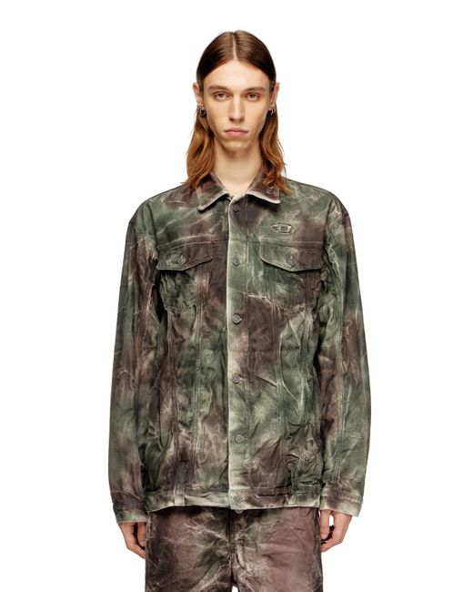 DIESEL Trucker Jacket in Green | Lyst UK
