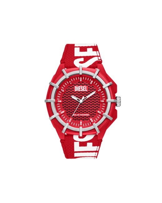 DIESEL Framed Solar Red Watch for Men | Lyst