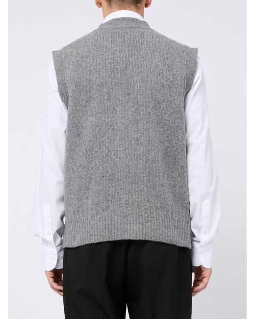Amaranto Wool And Cashmere Vest With Buttons in Gray for Men | Lyst