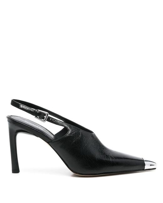 Michael Kors Leather 'Kasia' Slingback in Black | Lyst