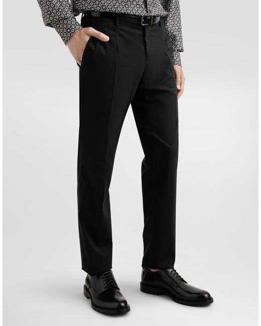 Dolce & Gabbana Single-Breasted Wool Martini-Fit Suit With Heraldic Emblem in Black for Men | Lyst