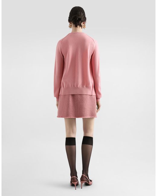 Dolce & Gabbana Cashmere Tank Top With Inside-Out Seams in Pink | Lyst