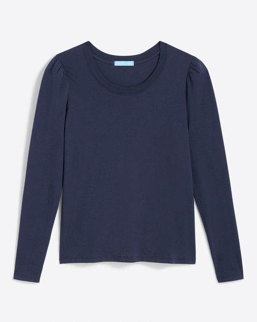 Draper James Long-sleeve Easy Knit Top In Navy in Blue | Lyst
