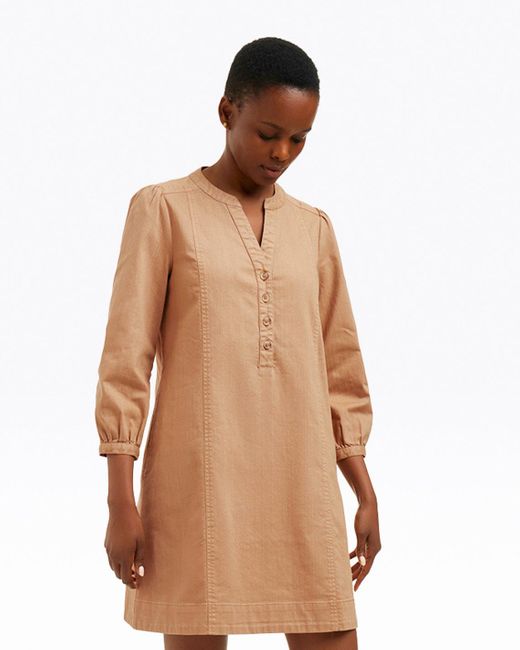 Draper James Felicity Popover Shift Dress In Croissant in Natural | Lyst
