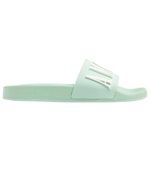 Amiri Sage Pool Sliders in Green | Lyst UK