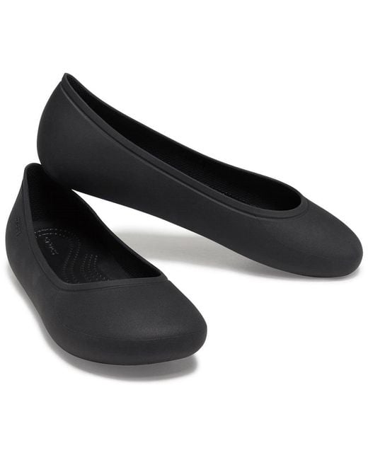Crocs™ Brooklyn Flat Ballet Pumps in Black | Lyst