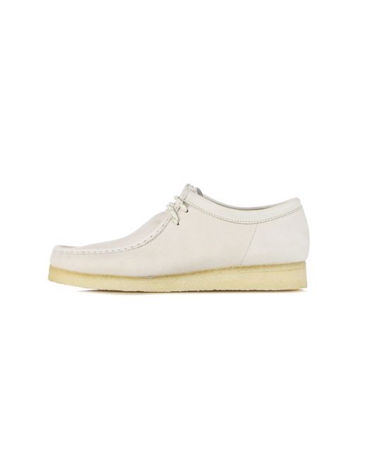 Clarks Wallabee Off/Nubuck Lifestyle Shoe in White for Men | Lyst
