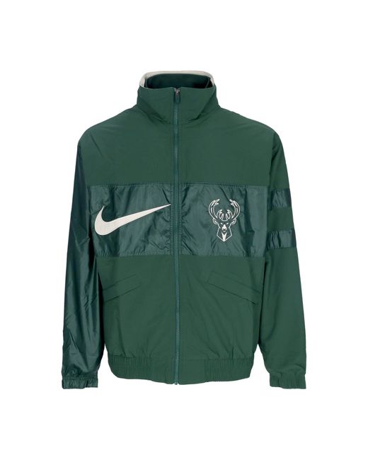 Nike Tracksuit Jacket Nba Courtside Lightweight Jacket Milbuc in Green ...