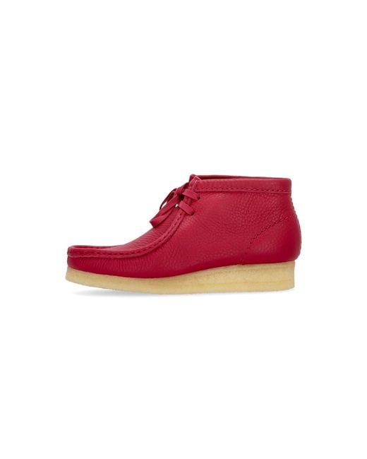 Clarks Scarpa Lifestyle W Wallabee Boot in Red | Lyst
