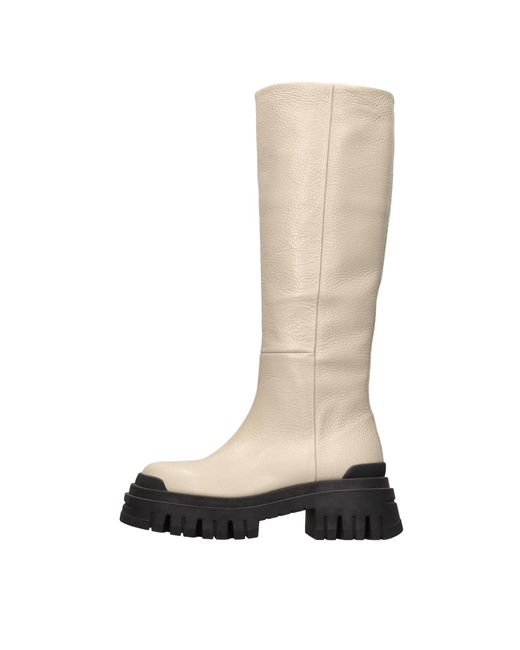 Lemarè Leather Ankle Boots in Natural | Lyst