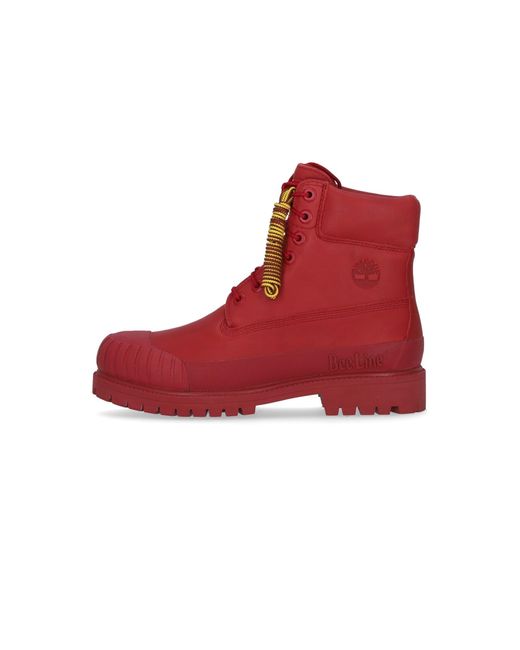 Timberland High Boot 6" Premium Rubber Toe Wp in Red for Men | Lyst