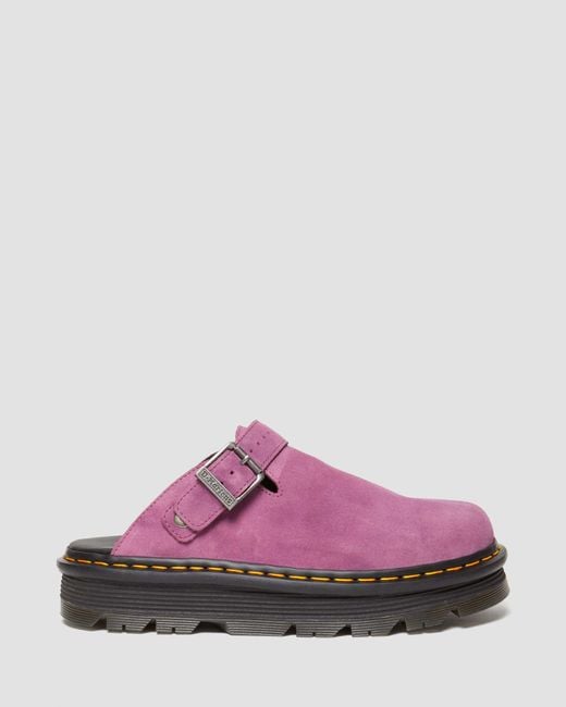 Dr. Martens Zebzag Suede Casual Slingback Platform Mules in Pink for ...