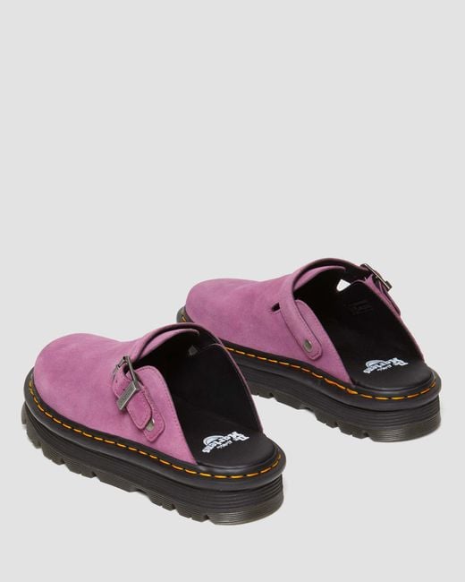 Dr. Martens Zebzag Suede Casual Slingback Platform Mules in Pink for ...